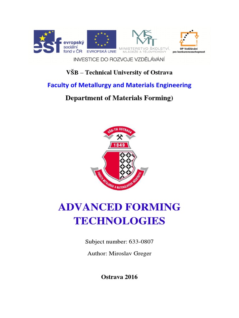 Advanced Forming Technologies PDF | PDF | Deformation (Engineering ...