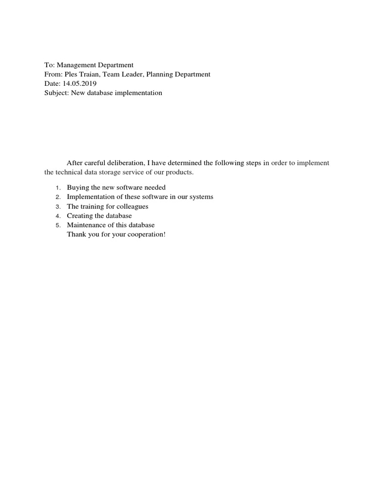 New Database Implementation Steps | PDF