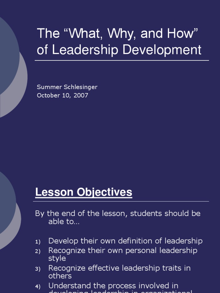 Leadership Development Presentation | PDF | Goal | Leadership