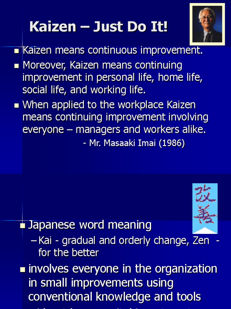 Kaizen - Just Do It!: - Mr. Masaaki Imai (1986) | PDF | Cognition | Cognitive Science