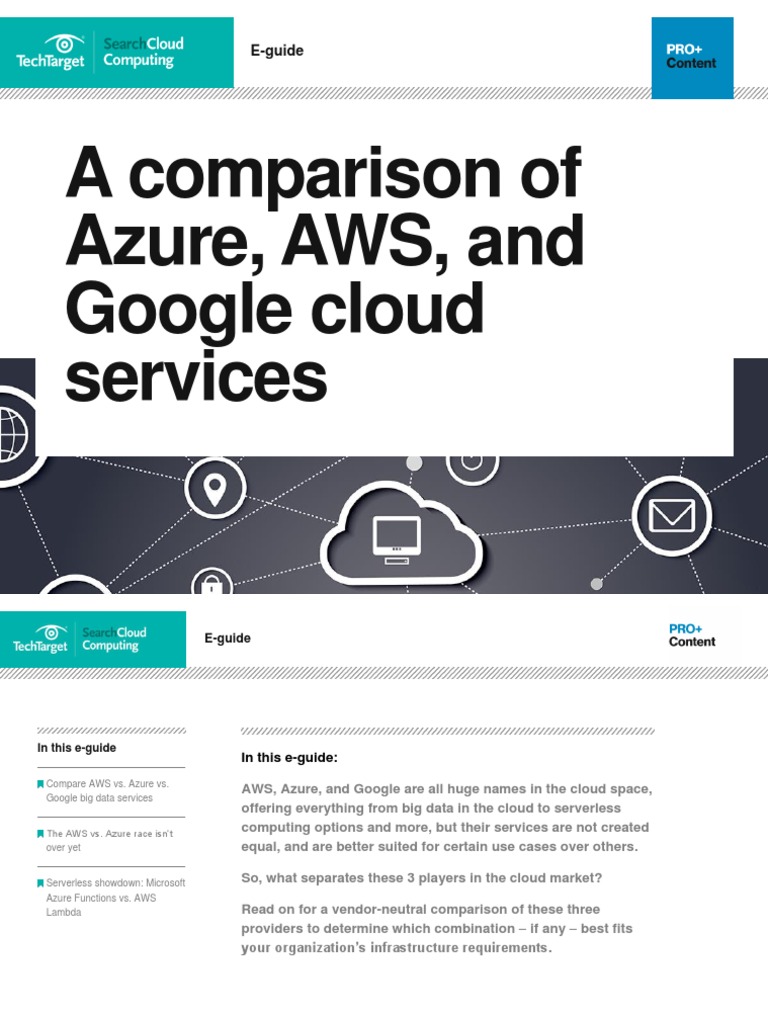 A Comparison of Azure AWS and Google Cloud Services PDF | PDF ...