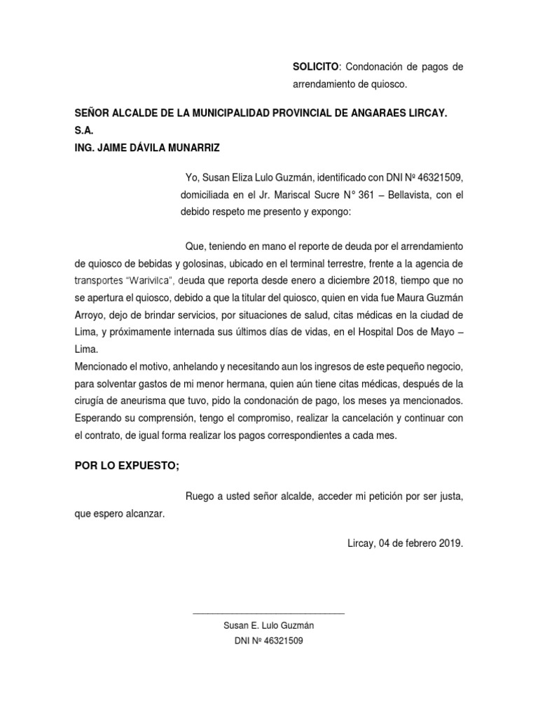 Solicitud de Descuento | PDF