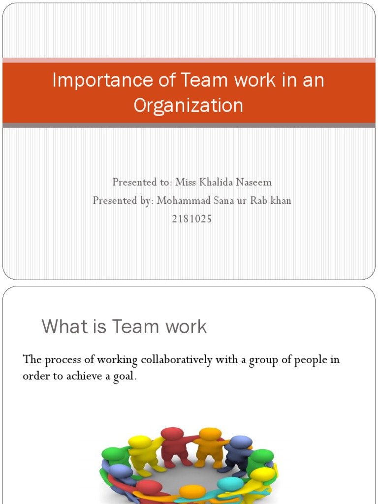 Importance of Team Work in An Organization | PDF | Learning | Communication