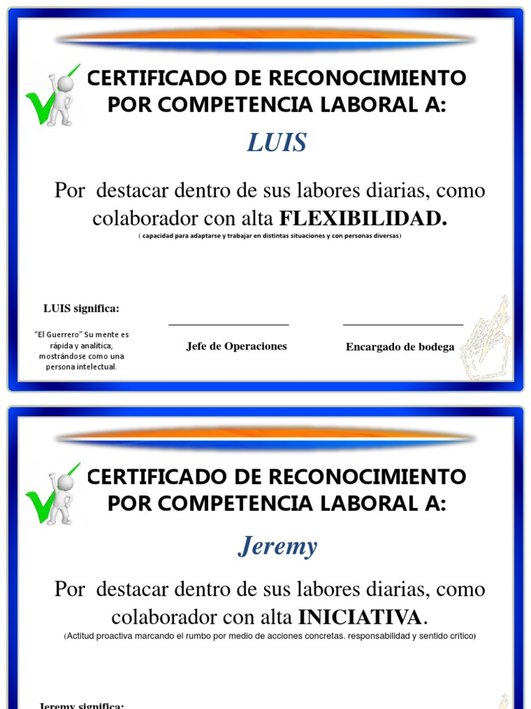 Ejemplos de Certificados de Reconocimiento | PDF | Aparición | Aprendizaje