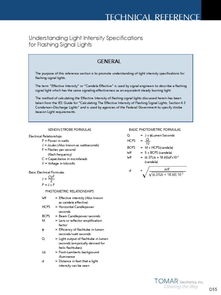 Light Intensity Specs | PDF | Flashlight | Flash (Photography)