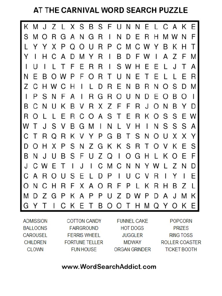 Carnival Wordsearch | PDF