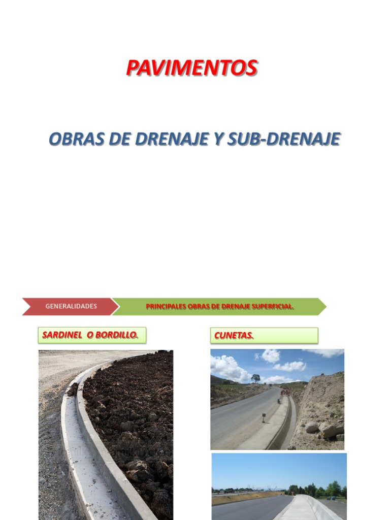 Obras de Drenaje y Sub-Drenaje | PDF