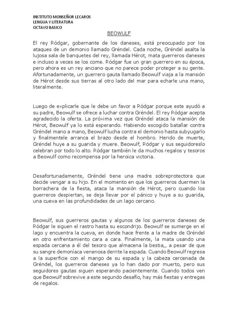 BEOWULF | PDF | Beowulf | Geats