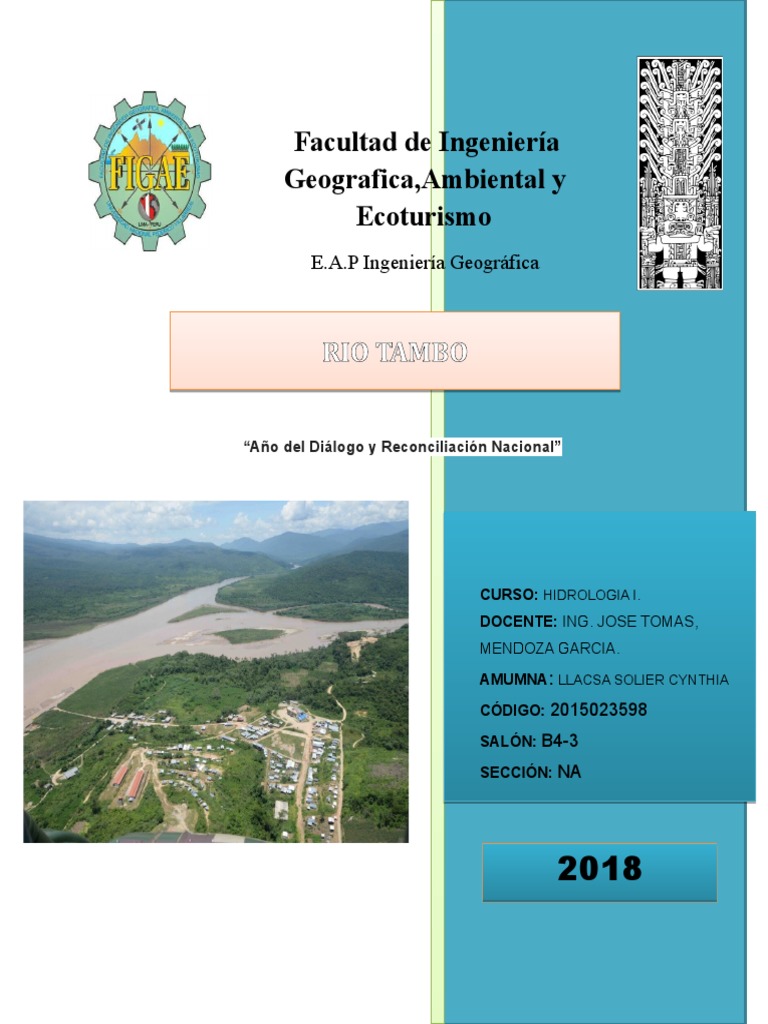 Hidrologia - Rio Tambo | PDF | Río | Cuenca de drenaje
