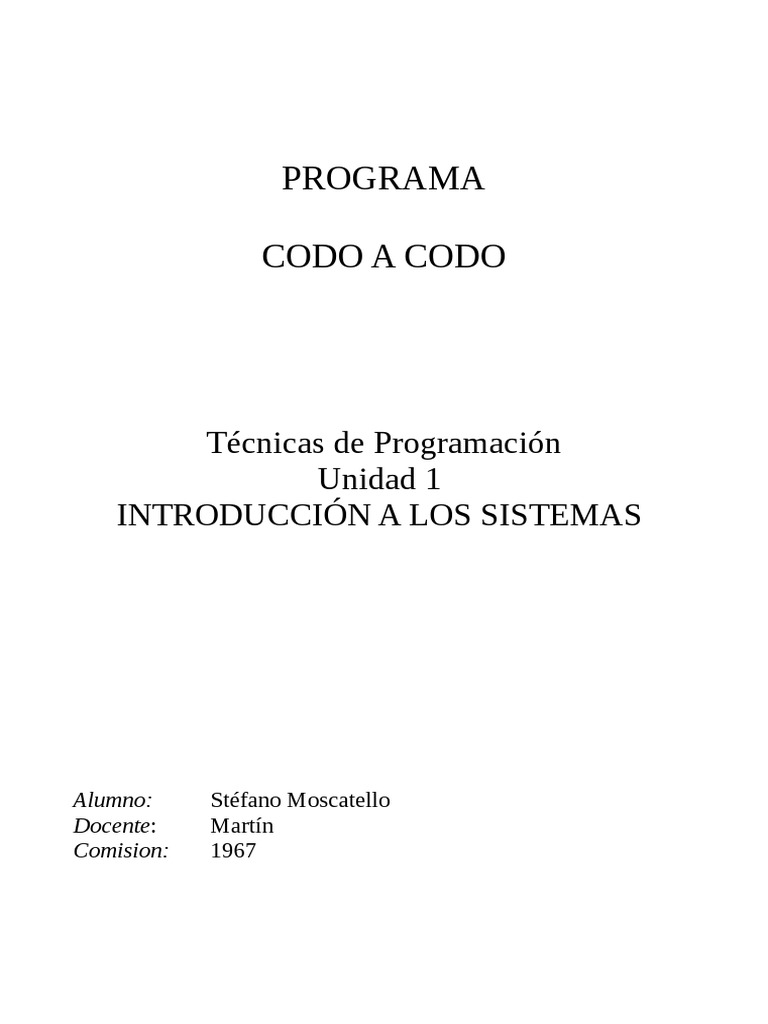 Trabajo Practico Codo A Codo Pdf
