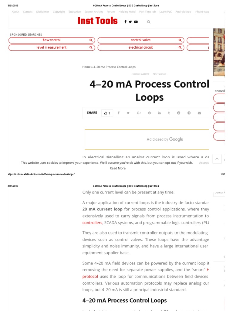 4-20 MA Process Control Loops - DCS Control Loop - Inst Tools | PDF | Programmable Logic ...