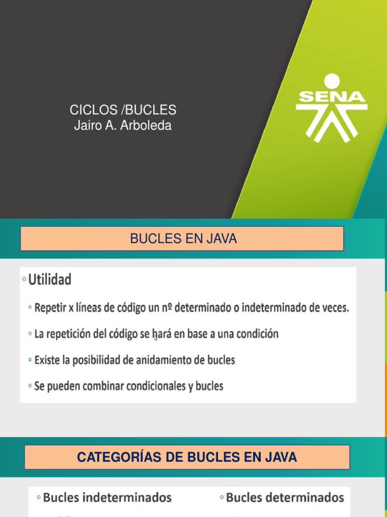 Bucles en Java: Guía Práctica | PDF | Java (lenguaje de programación) | Ingeniería Informática
