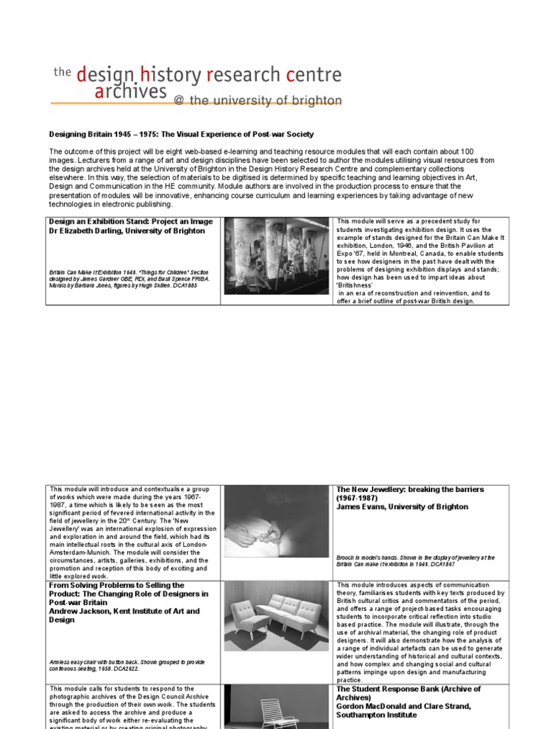 Designing Britain 1945 - 1975: The Visual Experience of Post-War ...