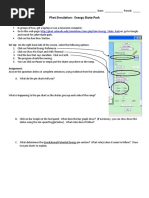 PhET Roller Coaster Physics Investigation | PDF | Friction | Force