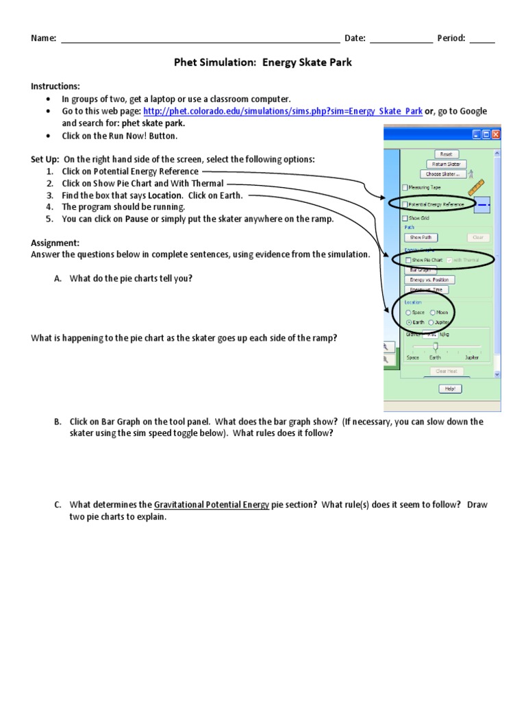Energy Skate Park pHeT | PDF | Gravity | Physics