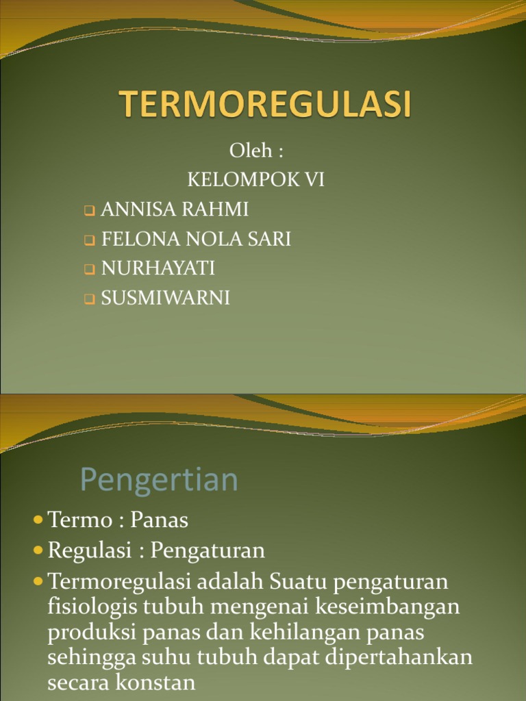 TERMOREGULASI Tampil | PDF