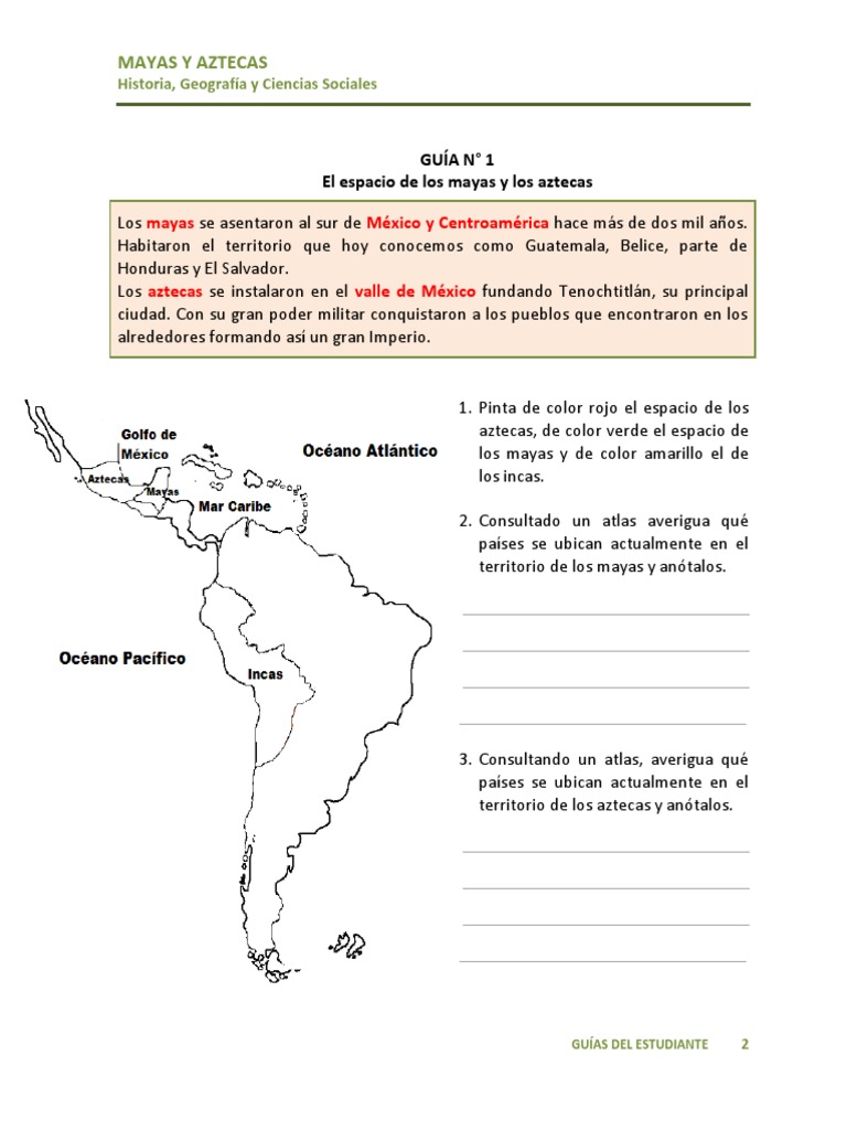 Ubicación y Cultura de Mayas y Aztecas | PDF | Civilización maya ...