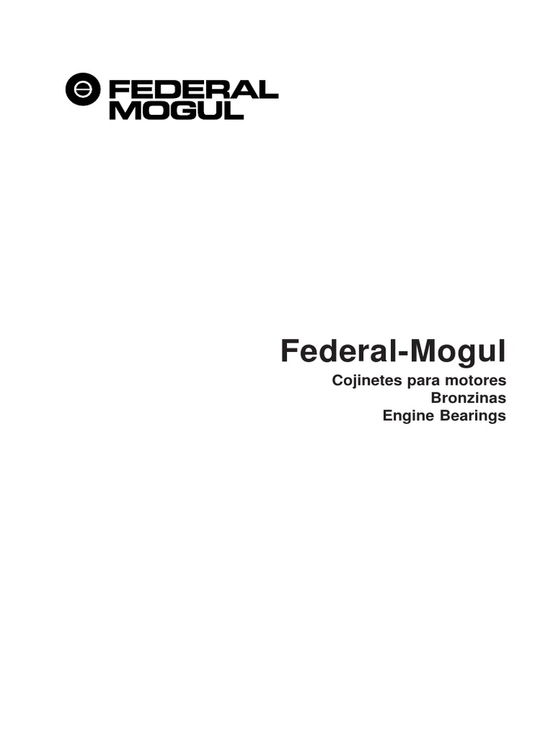 Catalogo Federal Mogul Cojinetes PDF | Descargar gratis PDF | Eje ...