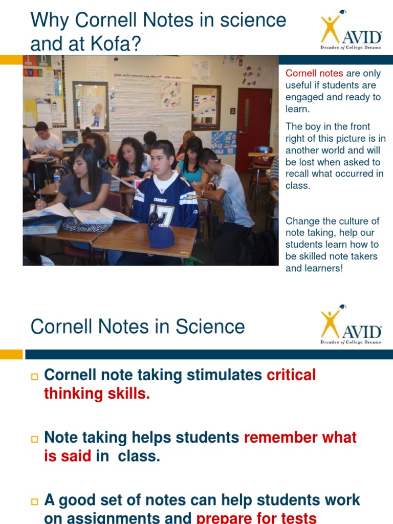 Why Cornell Notes in Science and at Kofa? | PDF | Education Theory ...