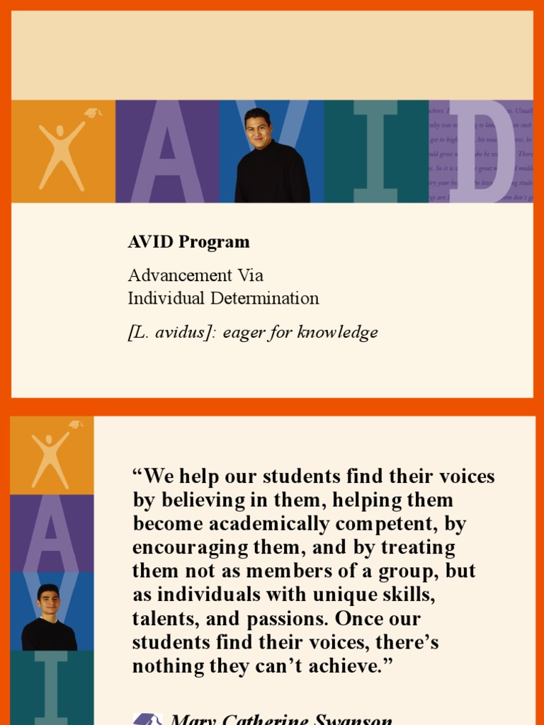 AVID Program: Advancement Via Individual Determination | PDF ...