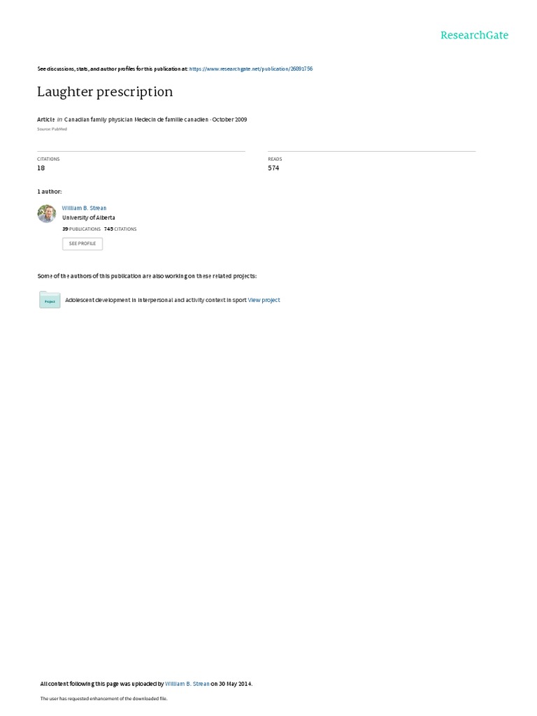 Laughter Prescription | PDF | Laughter | Humour