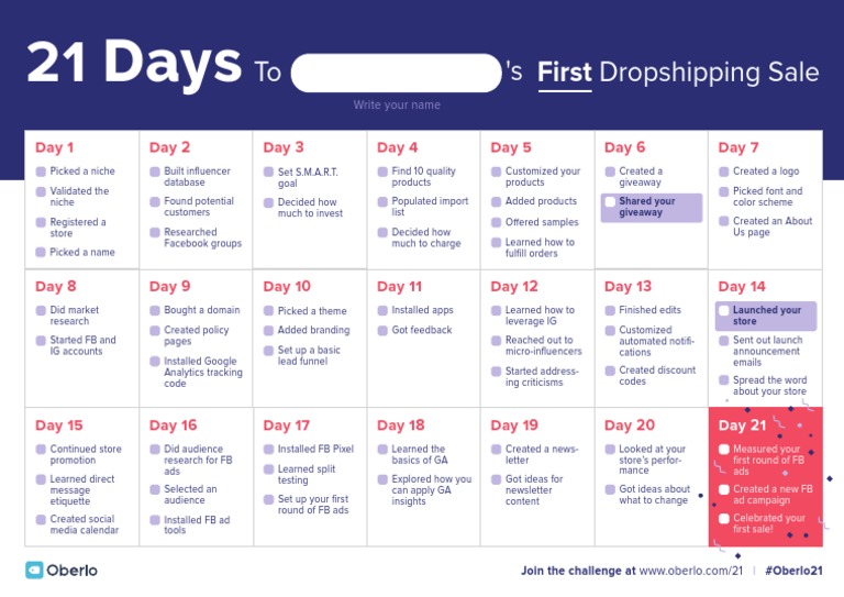 21 Dropshipping Calendar Final 2 | PDF | Advertising | Facebook