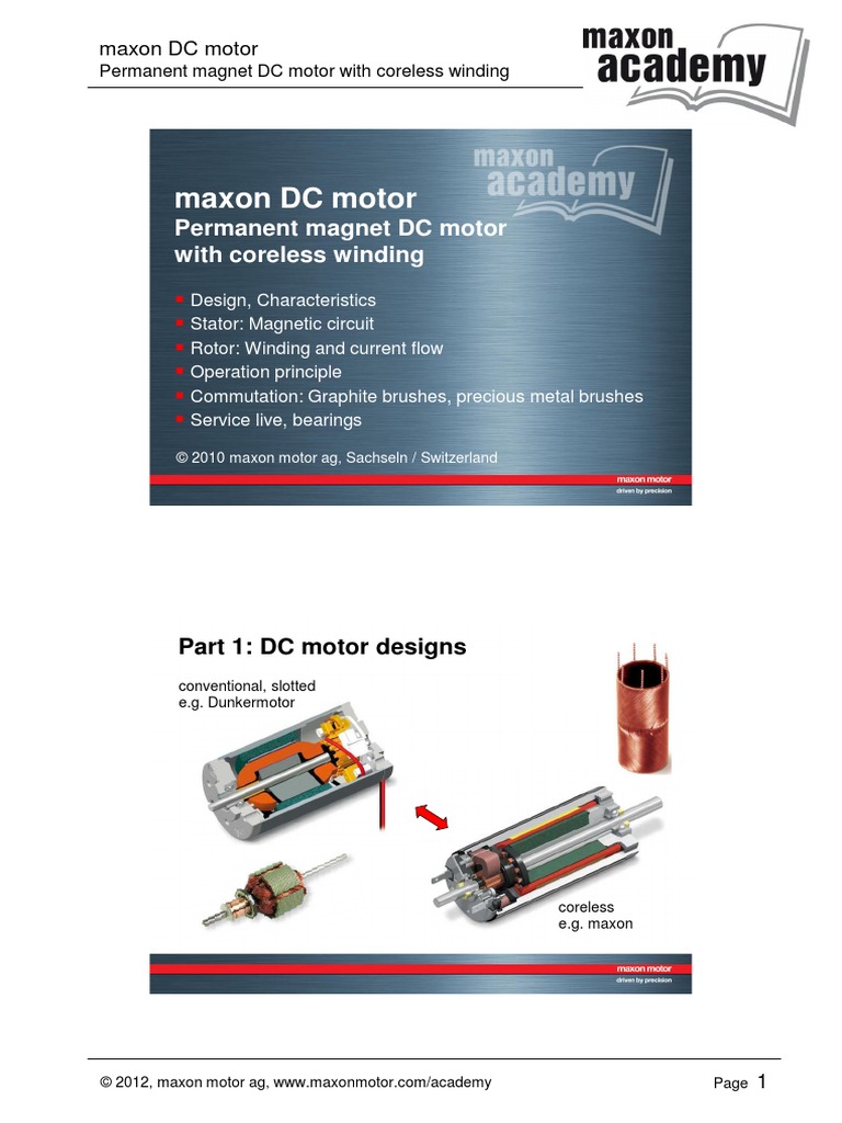 Maxon DC Motor | PDF | Electric Motor | Magnetic Devices