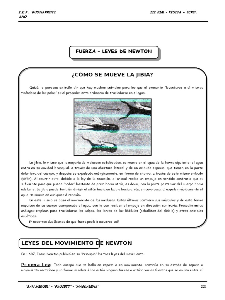 III BIM - Fuerzas - Leyes de Newton | PDF | Las leyes del movimiento de ...