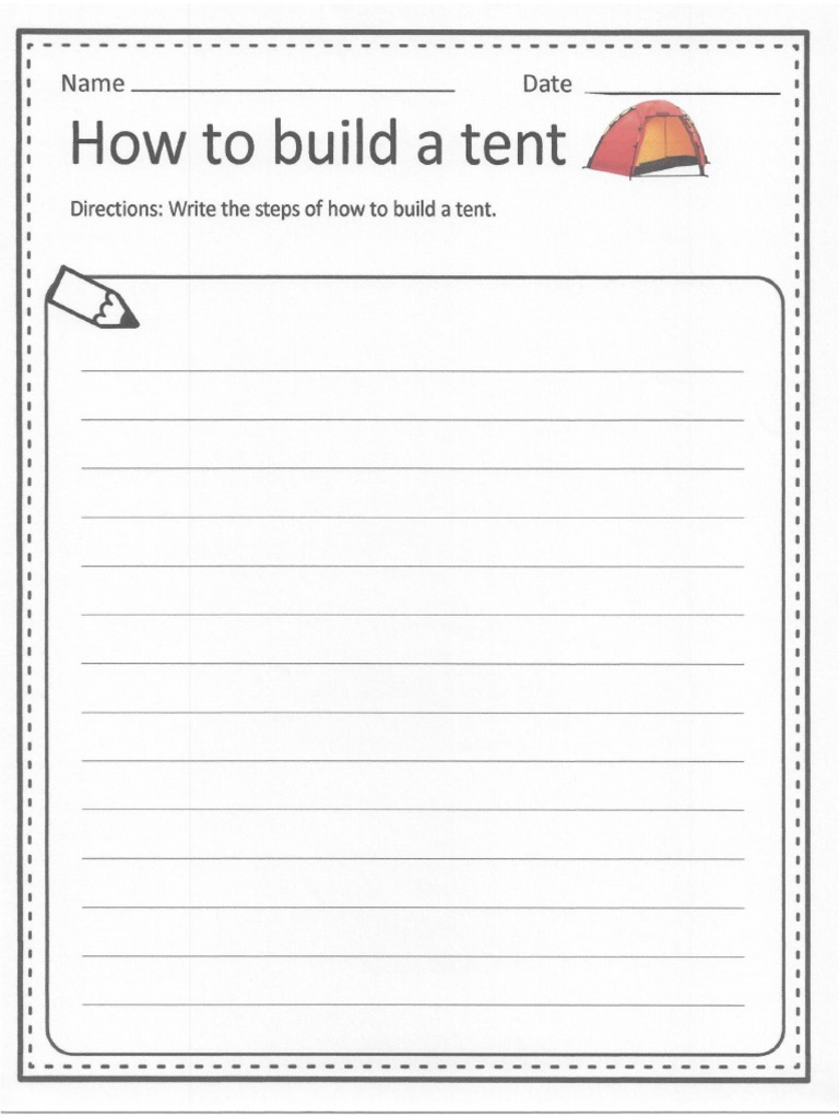 How To Build A Tent - Writing | PDF