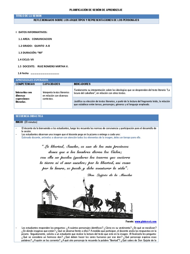 Sesion 2 de Quinto | PDF | Don Quijote