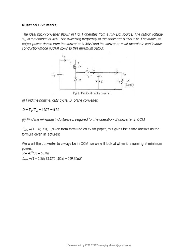Exam February 2011 Advanced Electronic Power Electronics Design ...