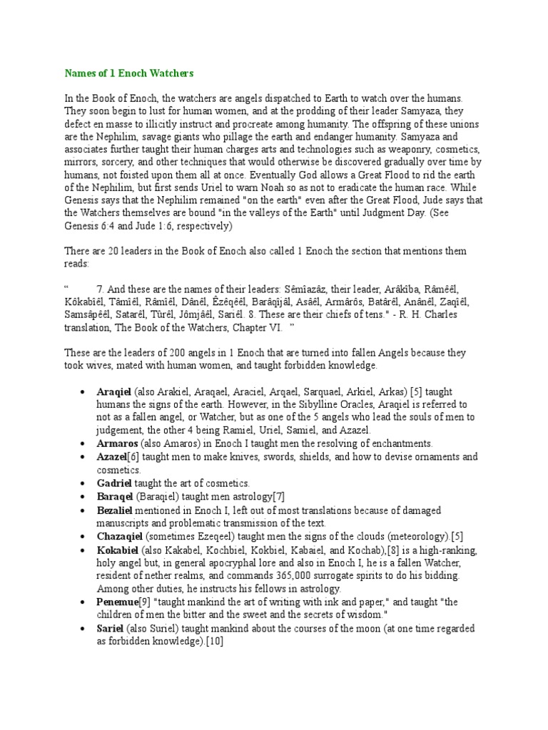 Angel Lore | PDF | Watcher (Angel) | Angel