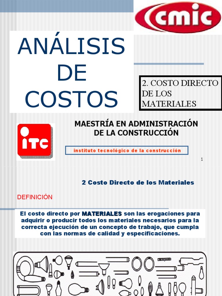 COSTO DIRECTO DE MATERIALES | Tecnología | Business