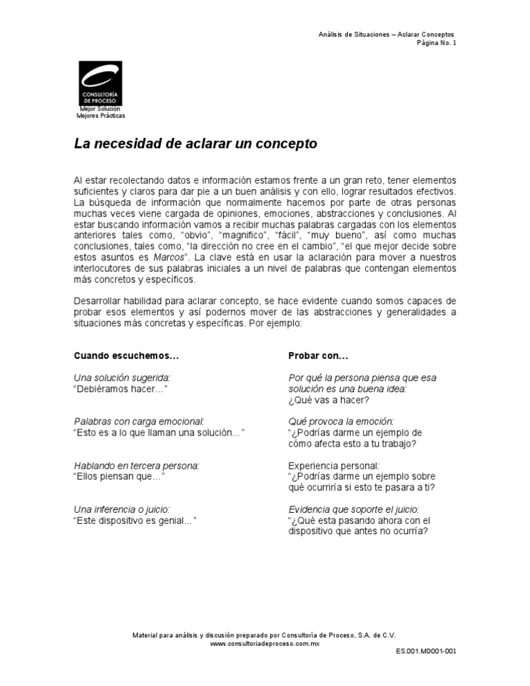 La Necesidad de Aclarar Un Concepto | PDF | Información | Las emociones