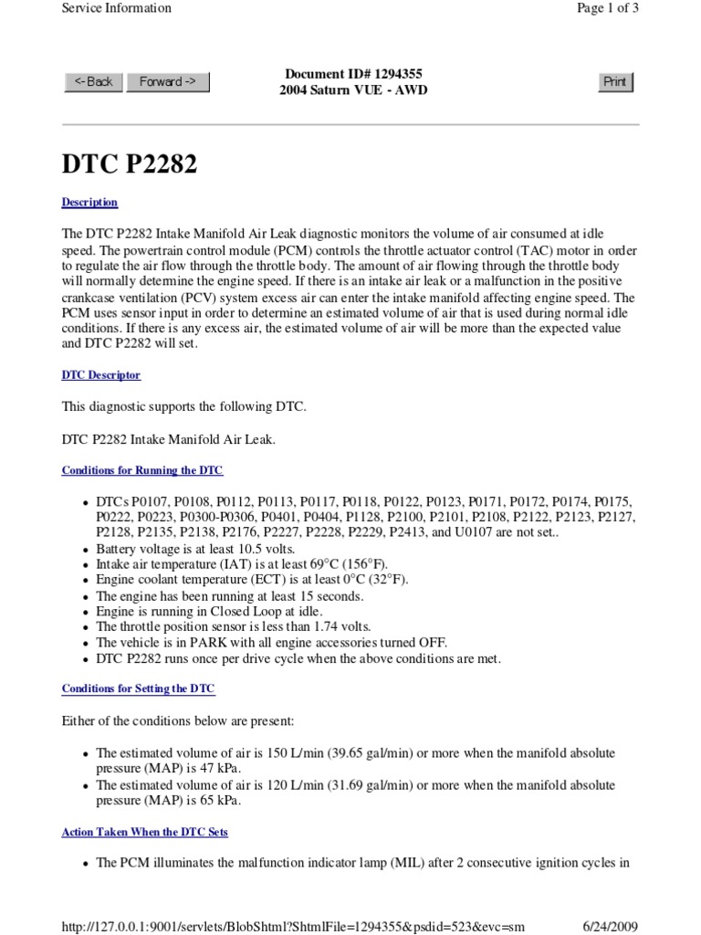 Diagnosing Intake Manifold Air Leaks: Testing Procedure and Conditions ...