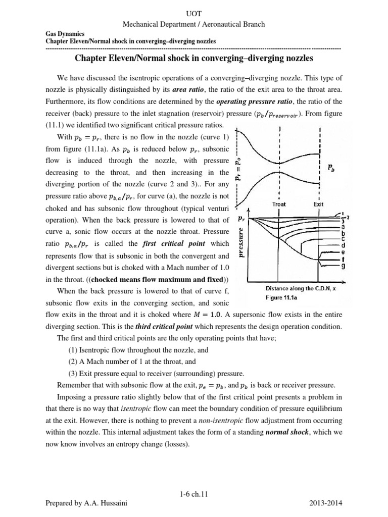 Normal Shock in Converging-Diverging Nozzles | PDF | Compressible Flow ...