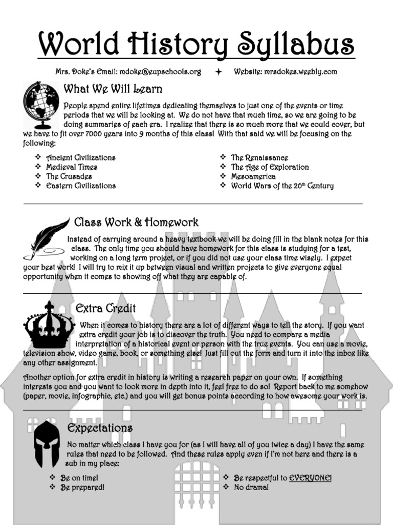 World History Syllabus | PDF