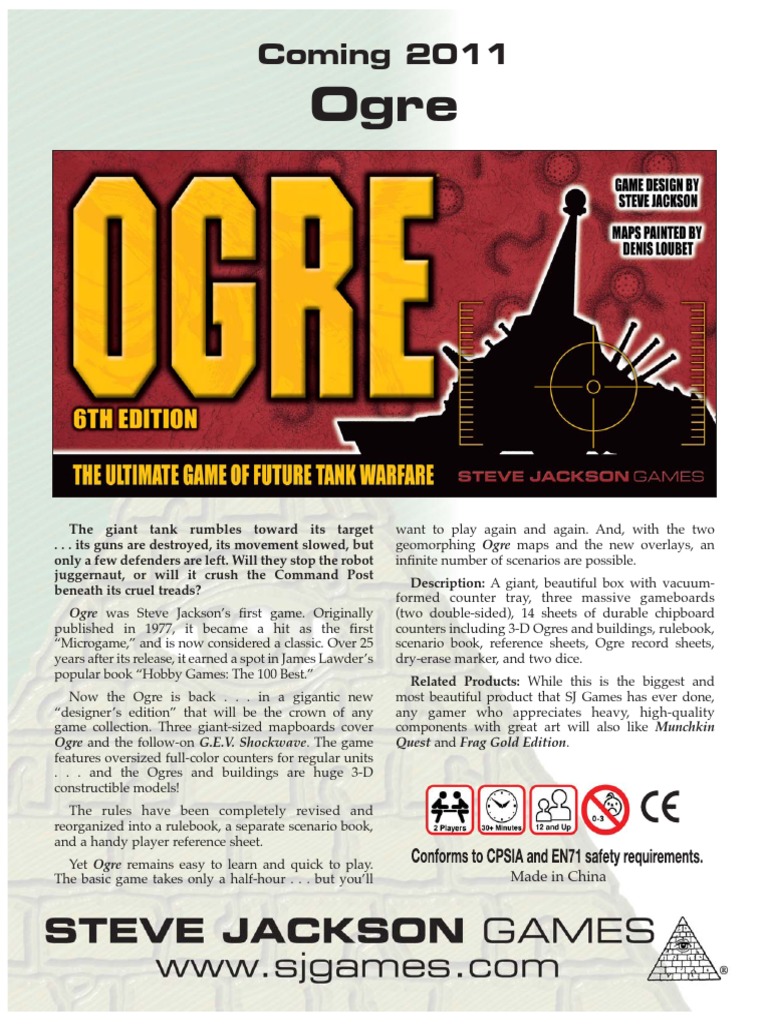 Ogre 6e Sell PDF | PDF | Board Games | Wargames