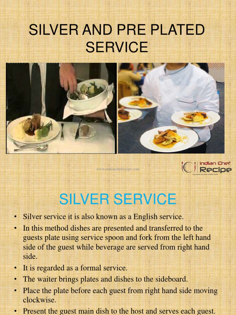 Silver and Pre Plated Service | PDF | Waiting Staff | Tableware