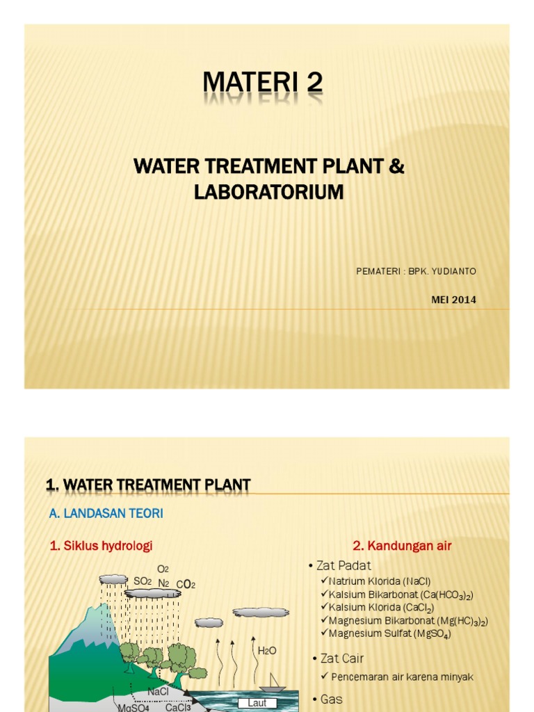 MATERI 2 Water Treatment Plant and Laboratorium | PDF | Sets Of ...