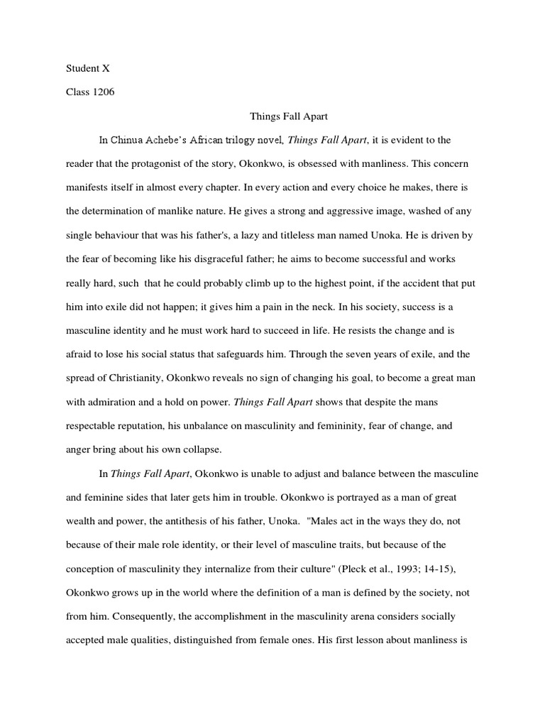 Things Fall Apart | Download Free PDF | Masculinity