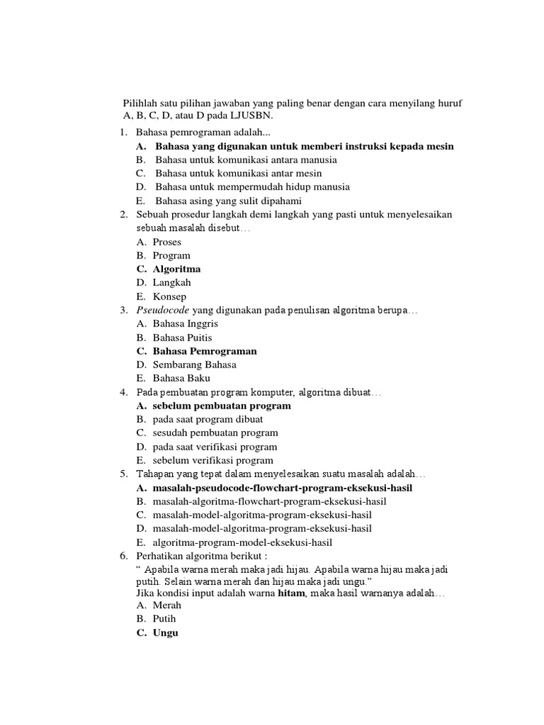 Soal Pemrograman Dasar 1 10 | PDF
