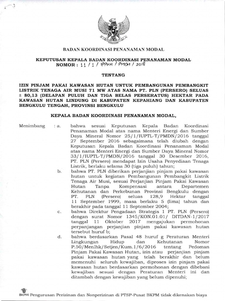 SK IPPKH PT PLN Persero | PDF