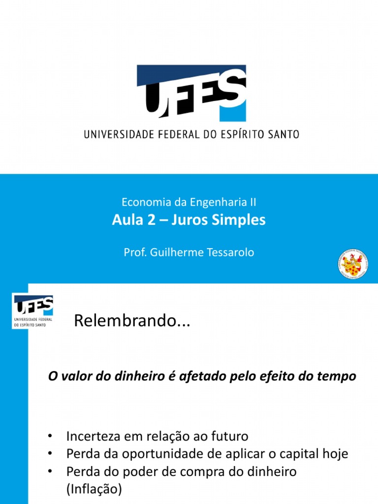 Aula 02 - Juros Simples | PDF | Juros | Dinheiro