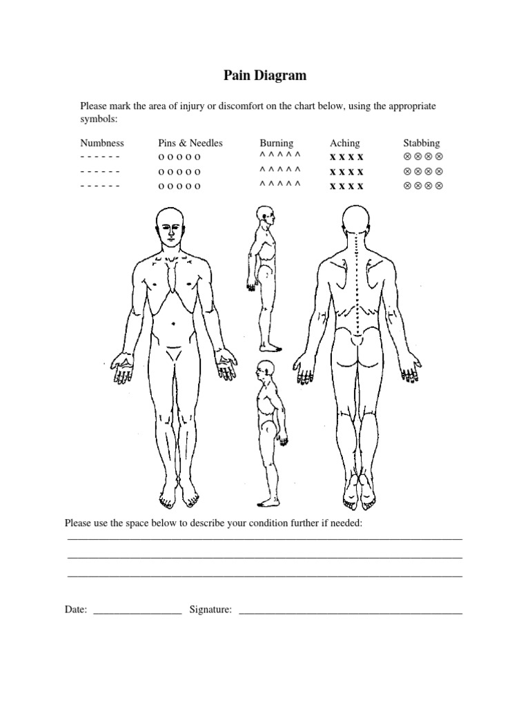 Pain Diagram PDF | PDF