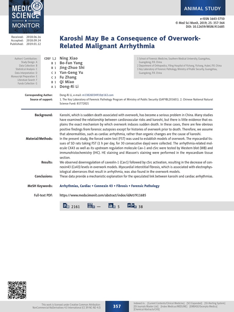 Karoshi and Arrythmia | PDF | Cardiac Muscle | Heart