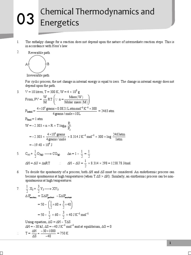 Chemical Thermodynamics Overview | PDF | Materials Science | Mechanics
