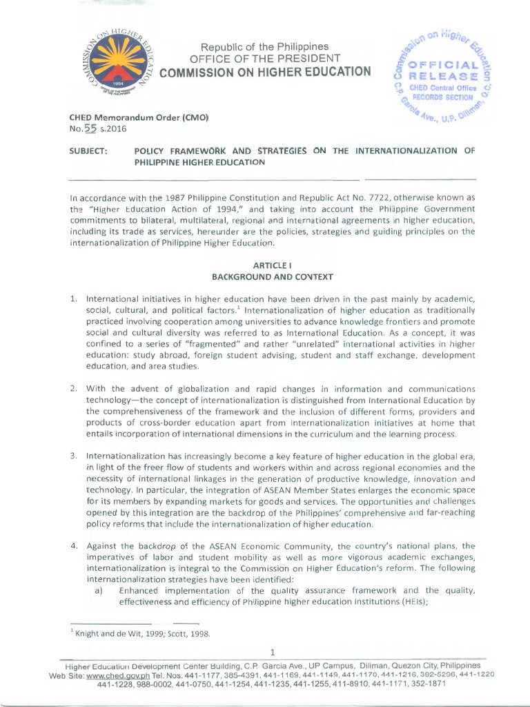 CMO 55 S. 2016 | PDF