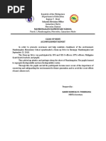 Accomplishment Report in Tree Planting | PDF