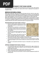 Method Statement For: Tiling Work | PDF | Tile | Adhesive